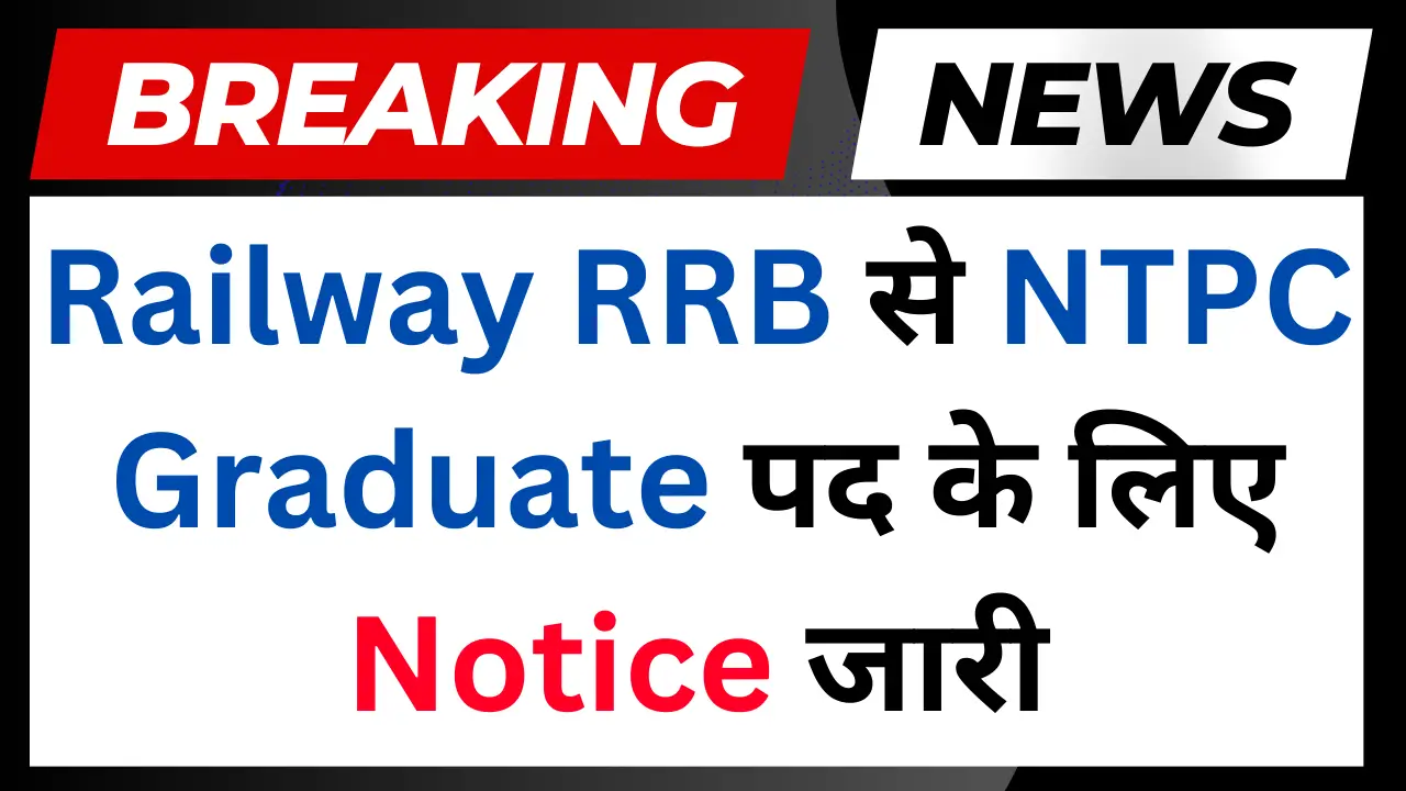 Railway RRB NTPC Graduate 2024 Notification 8113 Post Vacancy Out ...