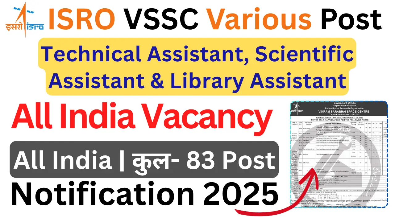 ISRO VSSC Technical Assistant Online Form 2025 - Naukarinew.in