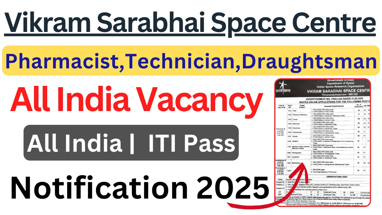 ISRO VSSC Technician Online Form 2025 - Naukarinew.in